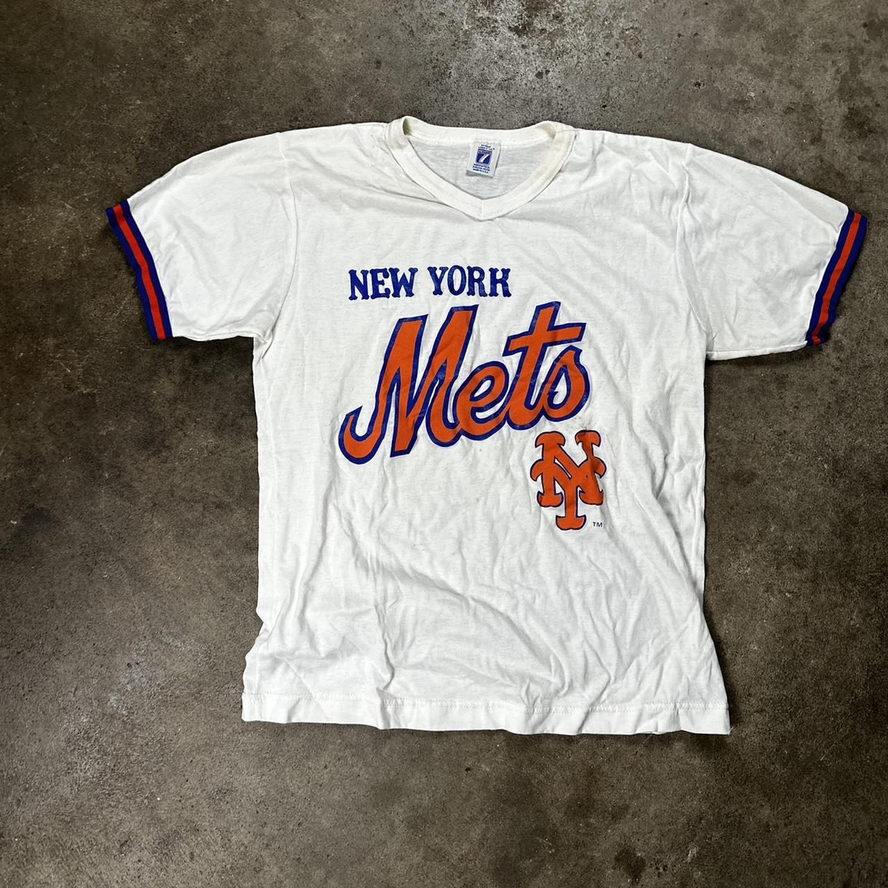 Vintage 80s new york mets shirt - mlb baseball -... | Depop