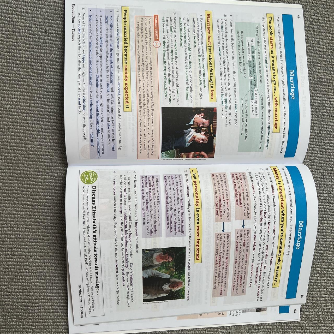 amazing cgp textbook on pride and prejudice used for... - Depop