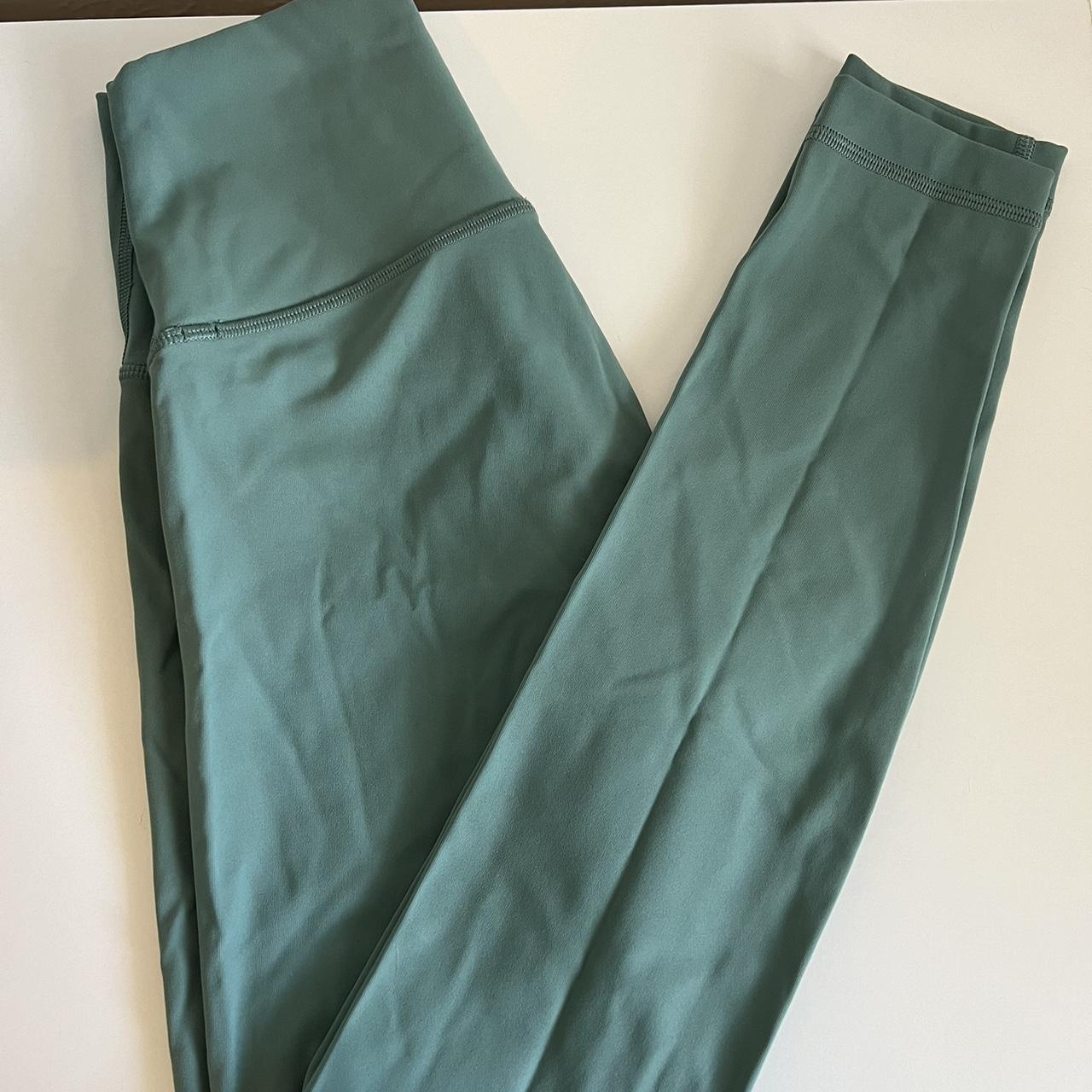 Lululemon size 4 green leggings! Super cute color!... - Depop