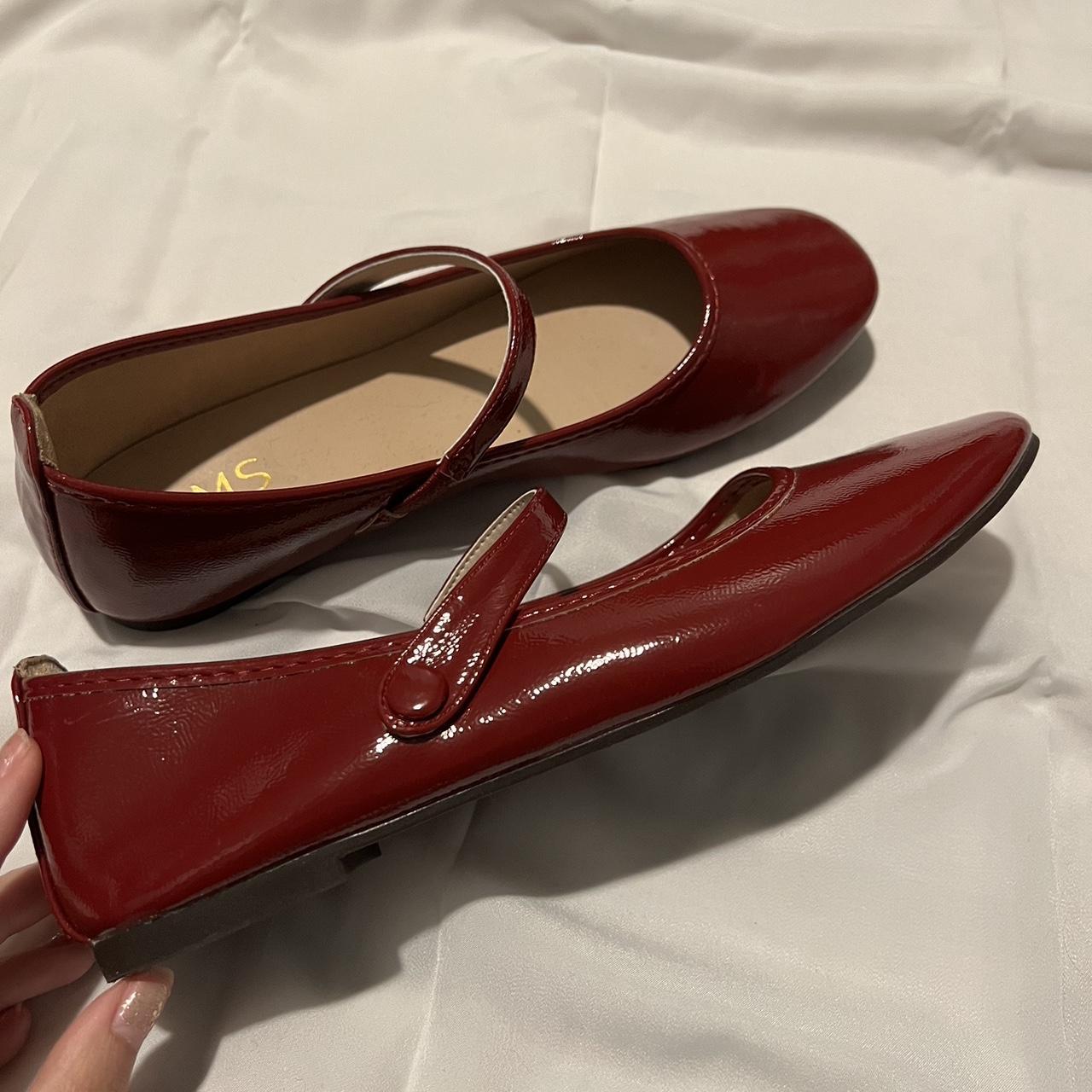 red ballet flats size 40 (8/8.5) Brand new - Depop