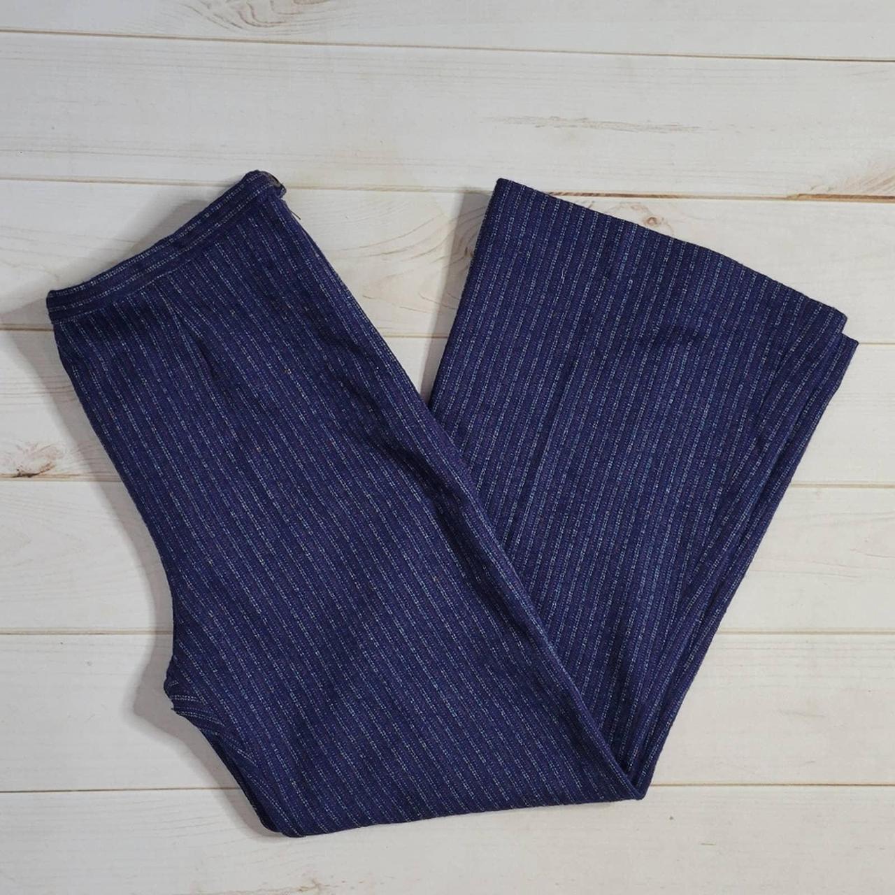 vintage handmade bell bottoms blue with... - Depop