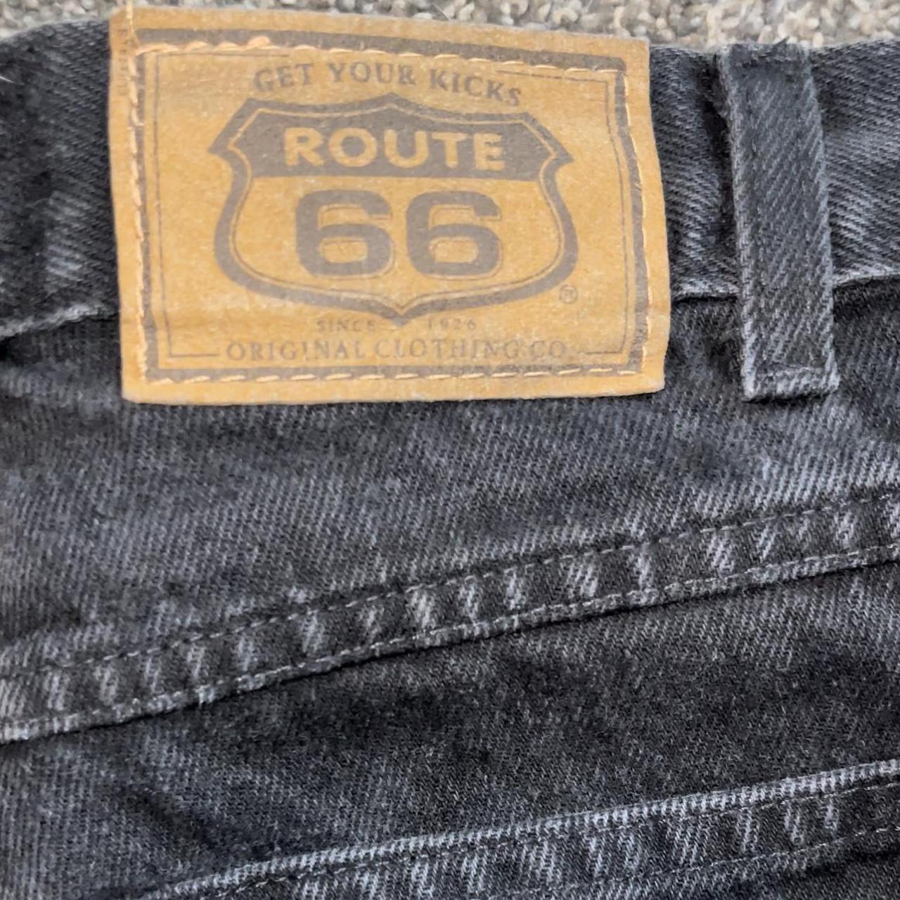Super Cute Vintage Route 66 Black Jeans -perfect... - Depop
