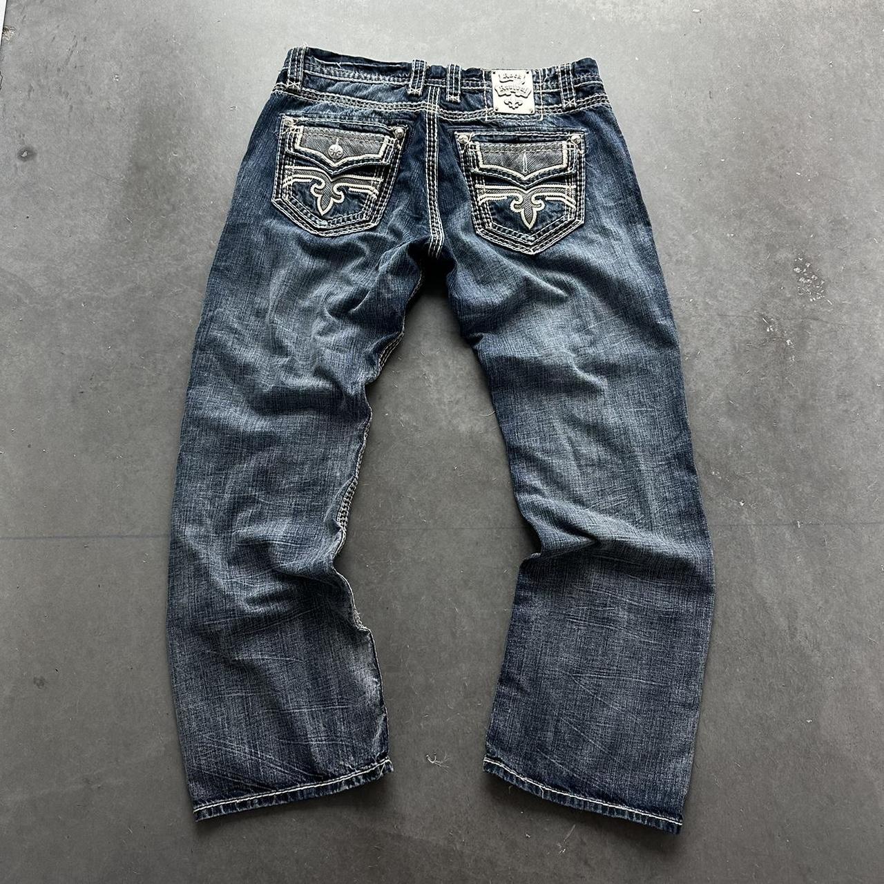 Crazy Vintage Y2K Affliction Style Jeans Baggy... - Depop
