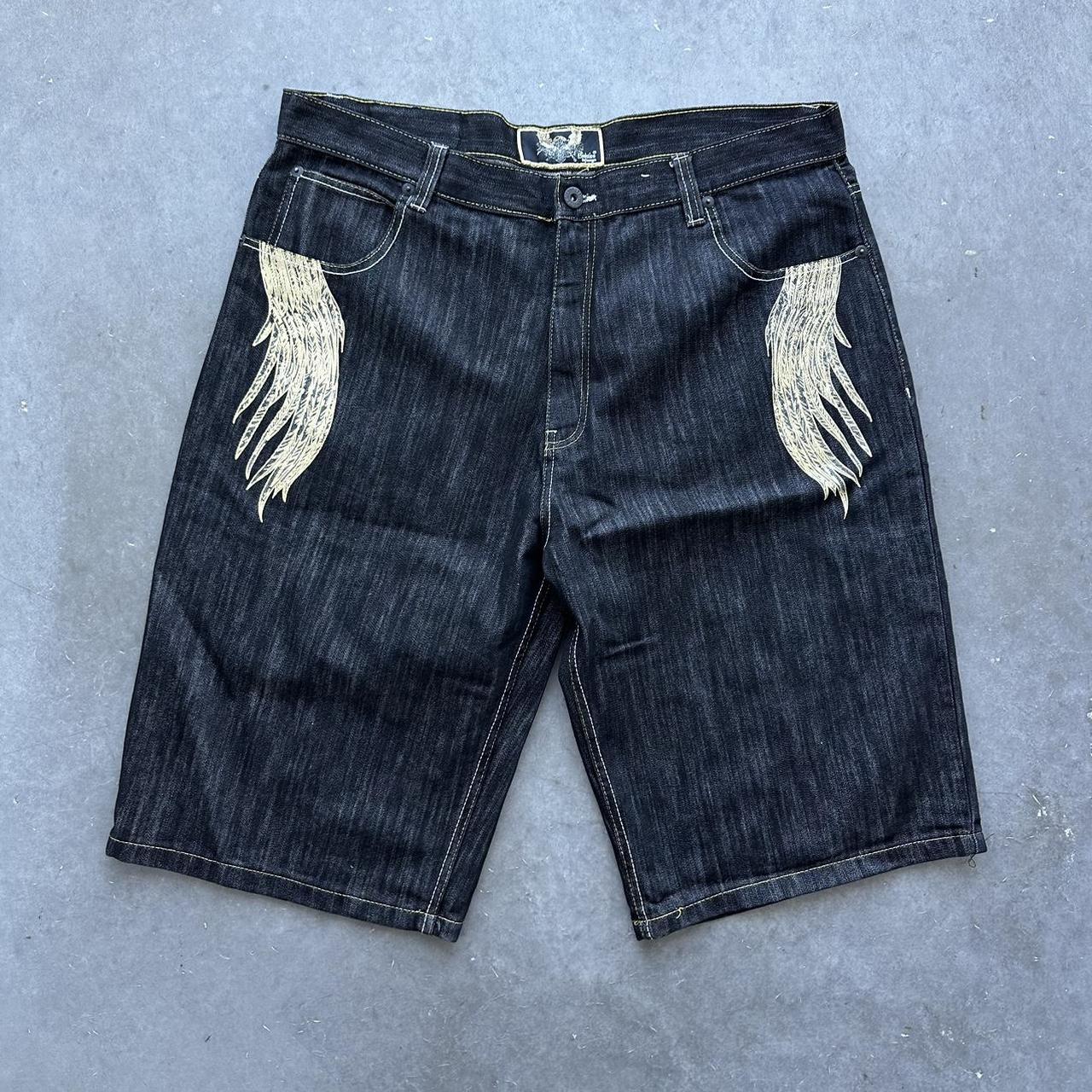 Crazy Vintage Y2K Evolution Jorts Baggy Wide Leg... - Depop