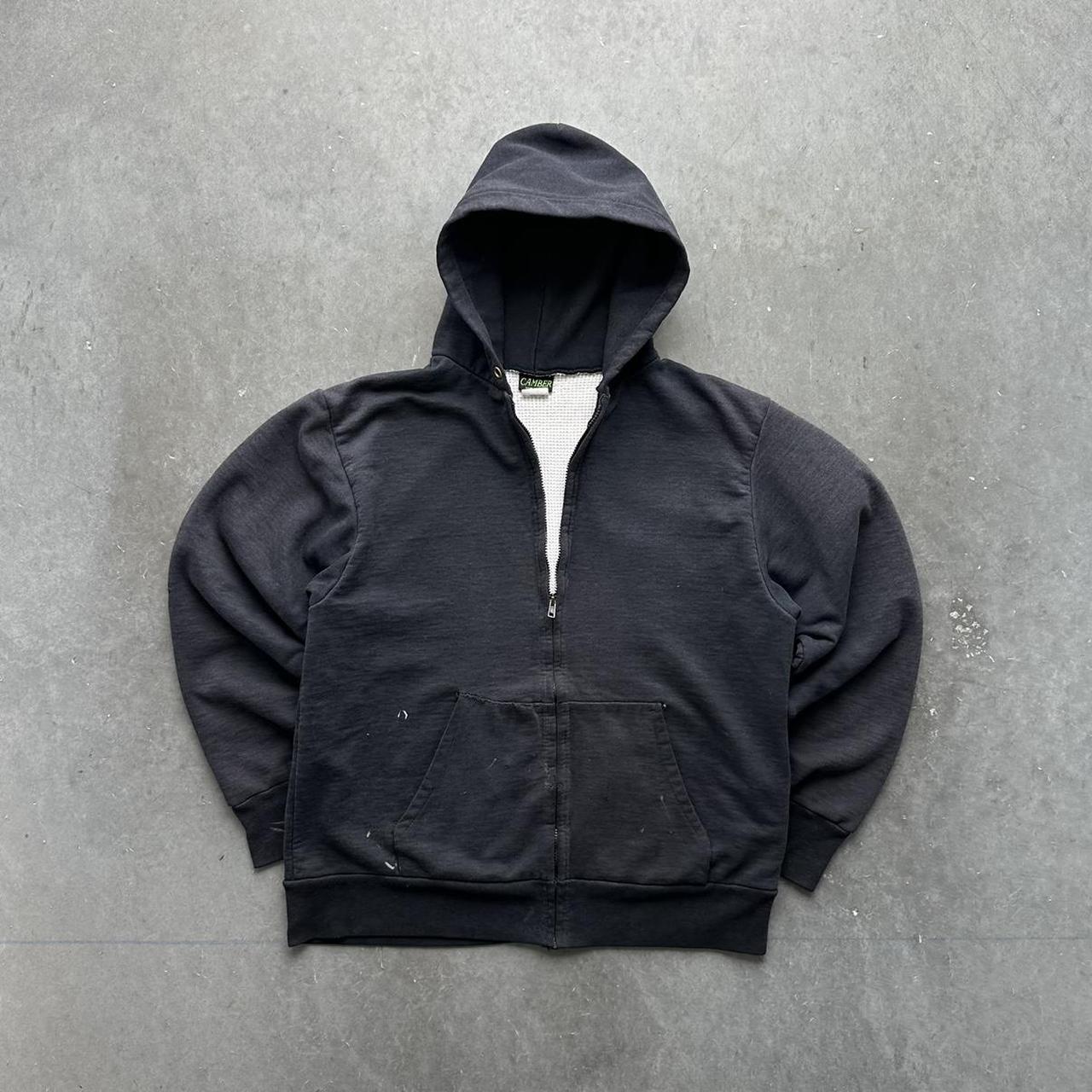 Vintage 90s Camber Thermal Zip Up Hoodie Waffle... - Depop
