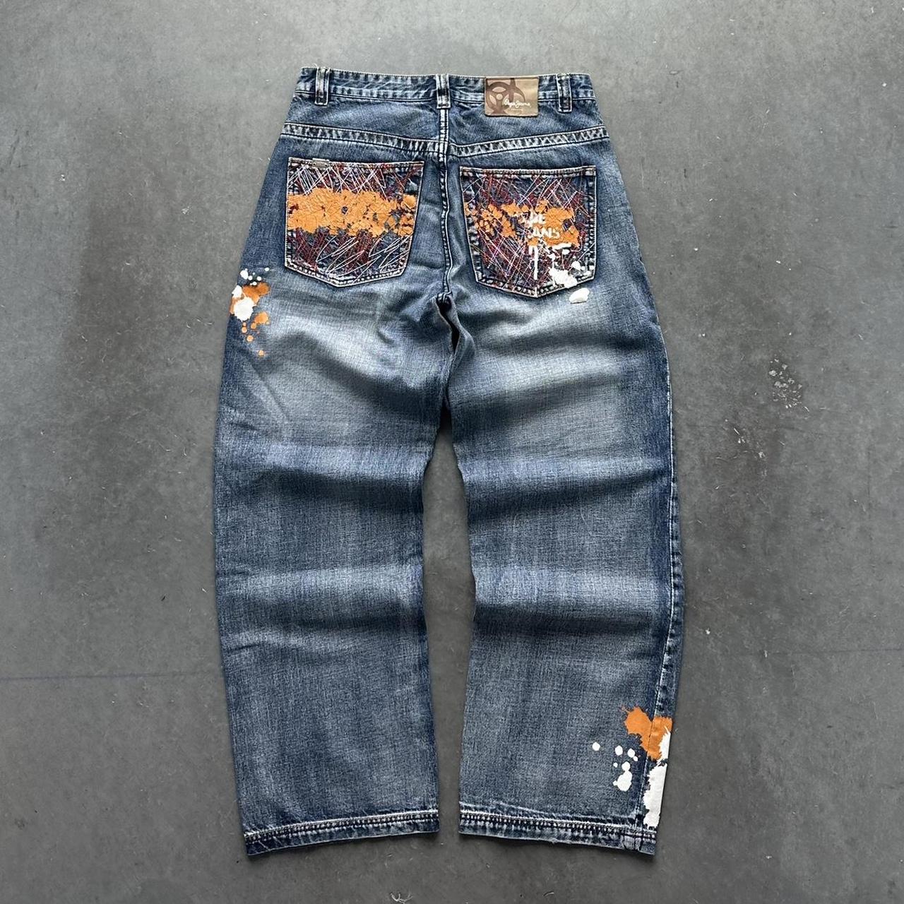 Vintage Y2K Baggy Pepe Jeans Wide Leg Denim Hip Hop... - Depop