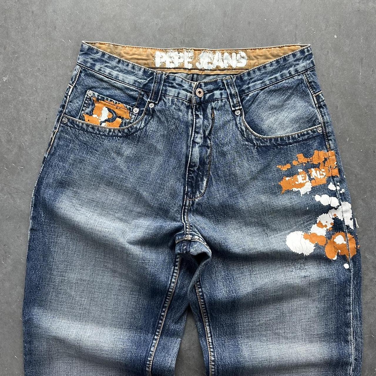 Vintage Y2K Baggy Pepe Jeans Wide Leg Denim Hip Hop... - Depop