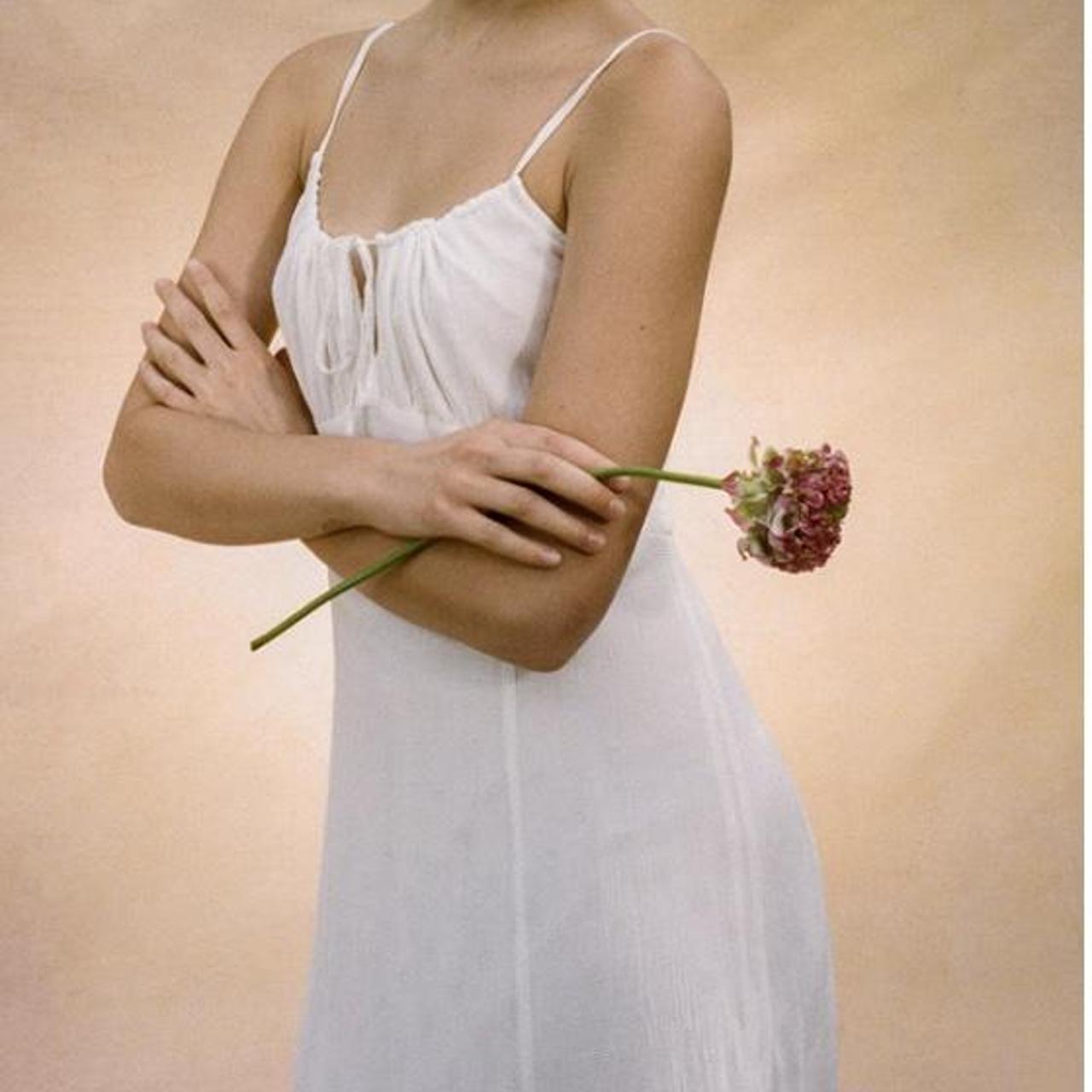Urban Outfitters Kamaryn Tie Front Cream White Midi Depop
