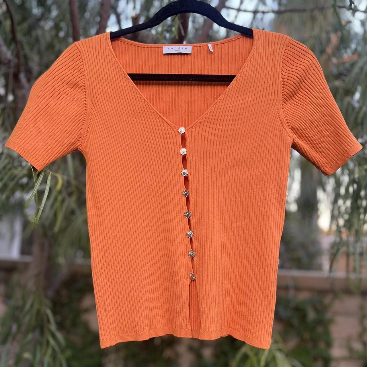 Brand New without tags Sandro top. Sunflower buttons... - Depop