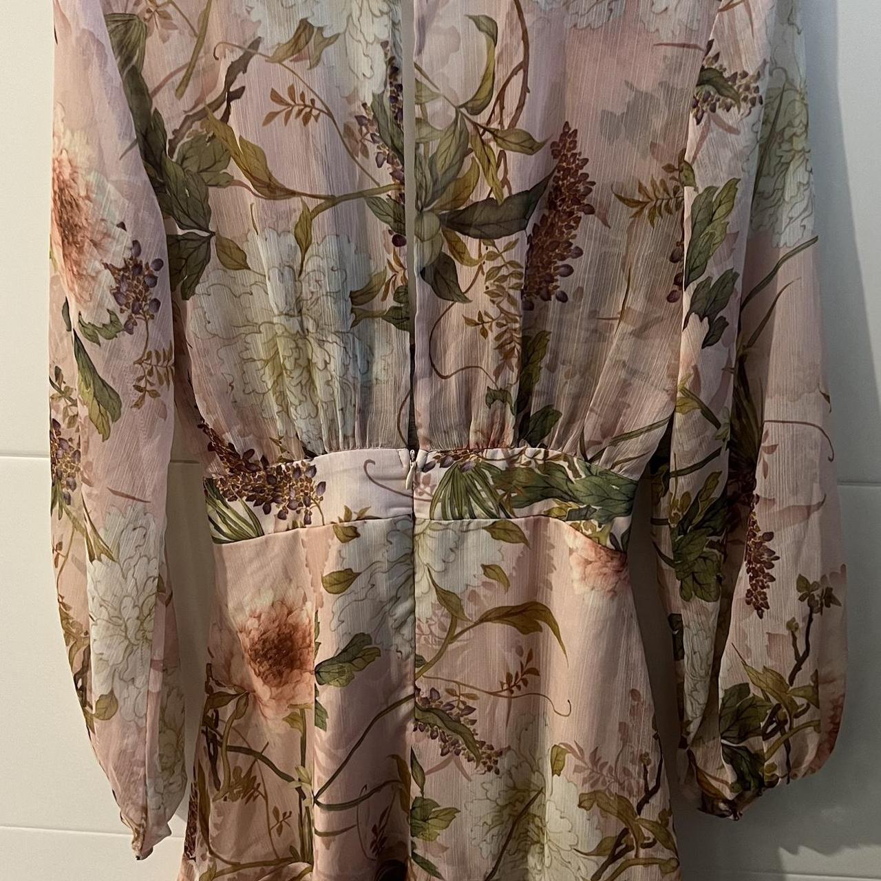 Sheike Pink Floral Lychee dress (size 6) Worn once... - Depop