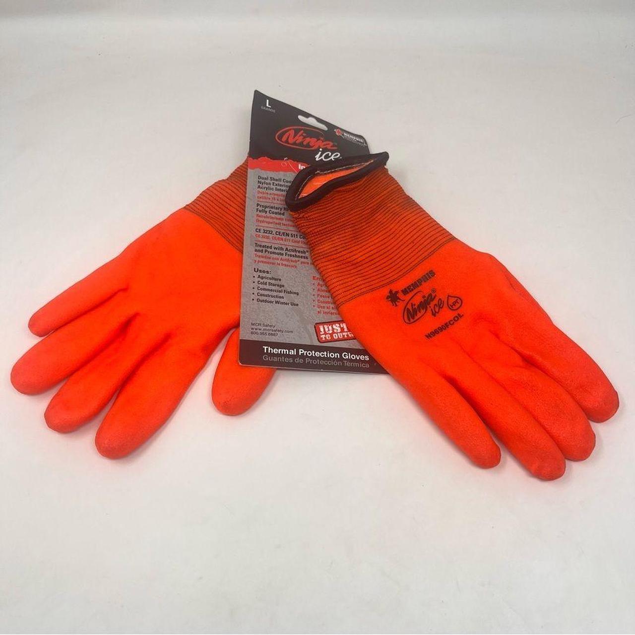 Men's Orange and Black Gloves | Depop