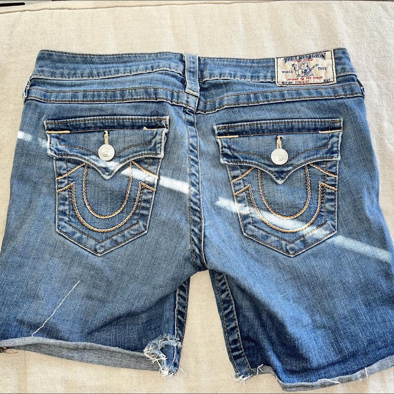 True religion authentic Jean shorts. Pockets on the... - Depop