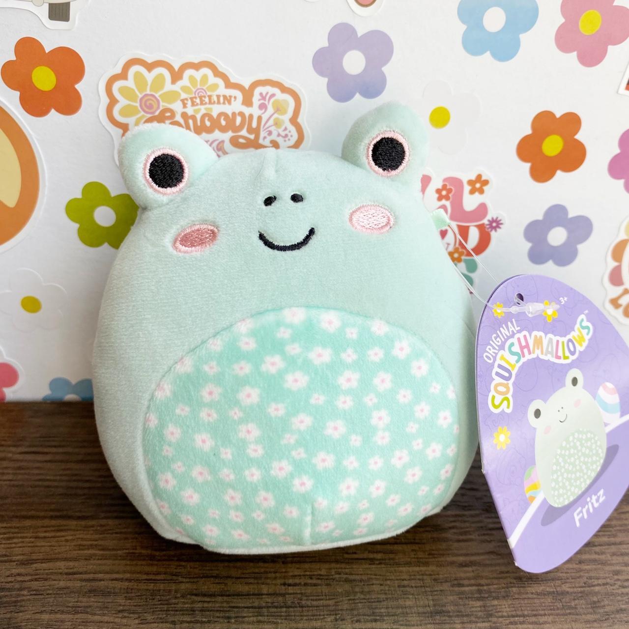 Squishmallow • Fritz the frog with floral belly •... - Depop