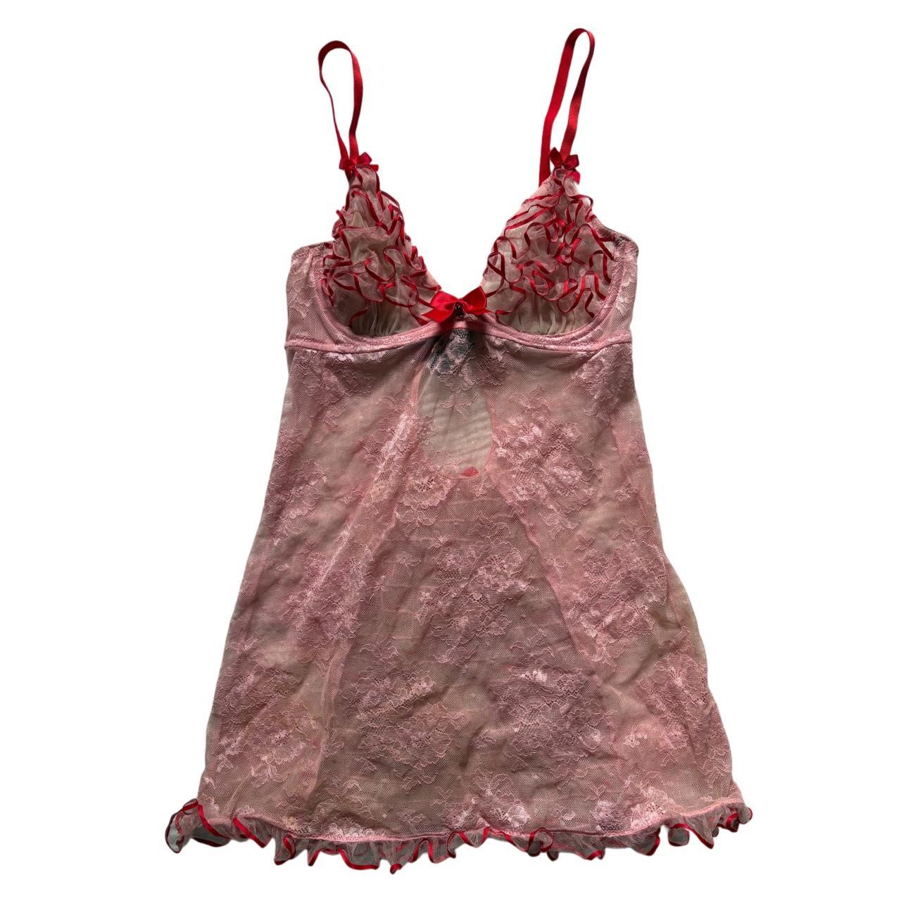 Vintage Early 00’s Baby Pink Lacey Ruffled Baby Doll... - Depop