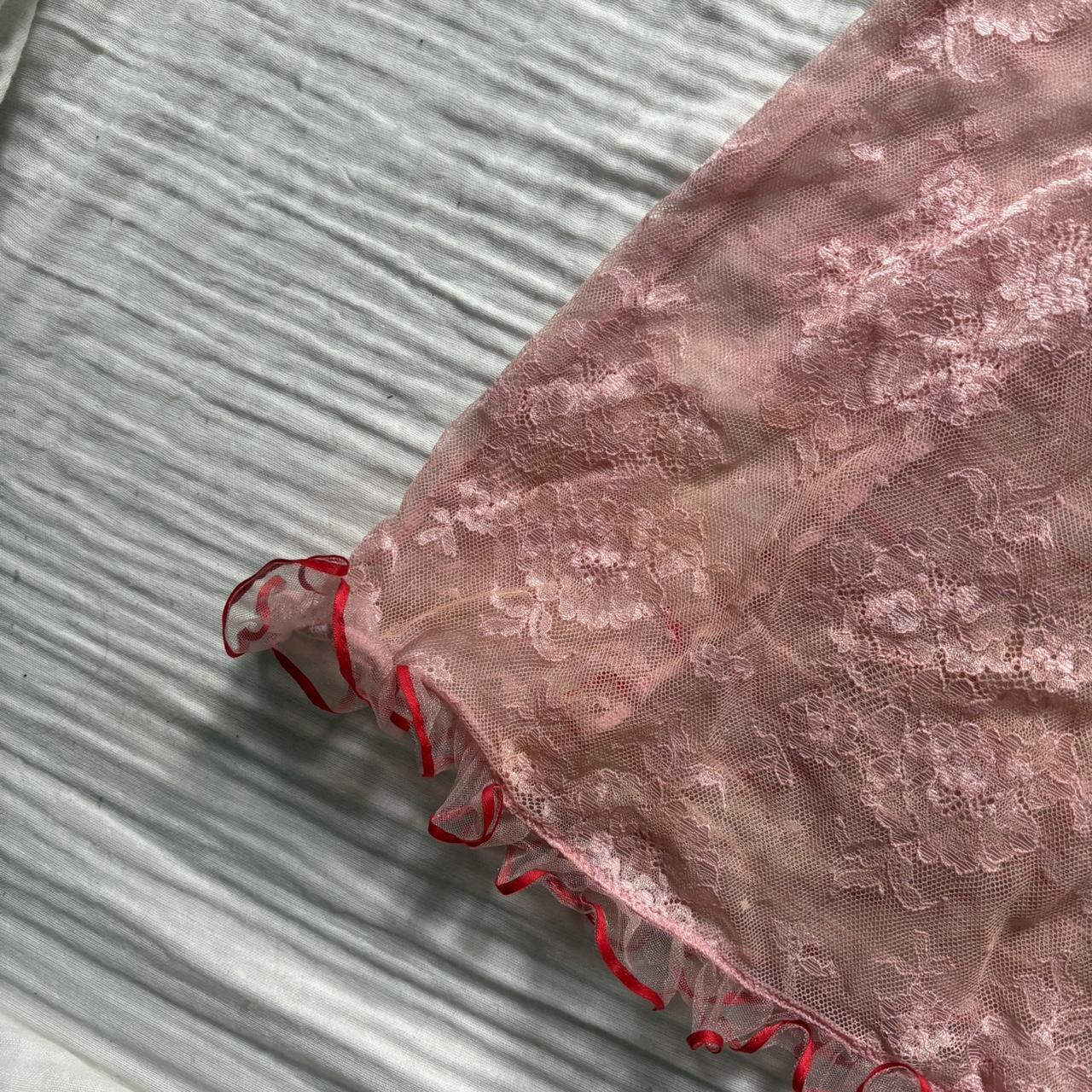 Vintage Early 00’s Baby Pink Lacey Ruffled Baby Doll... - Depop