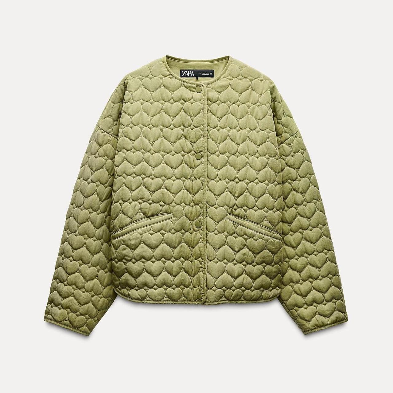 Zara Heart Puffer Jacket Size- Extra Small Never... - Depop