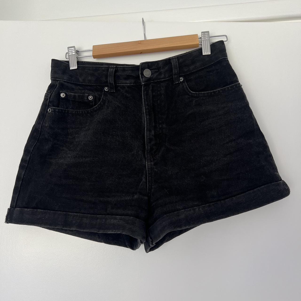 Glassons black denim short, size 10 - Depop