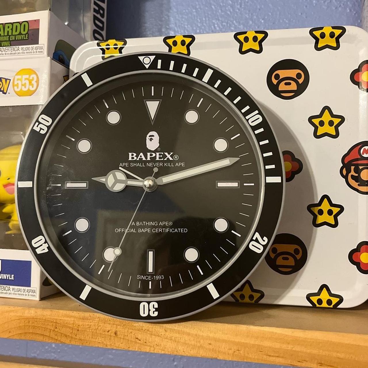 Bape Clock + Magazine Comes in box unopened... - Depop