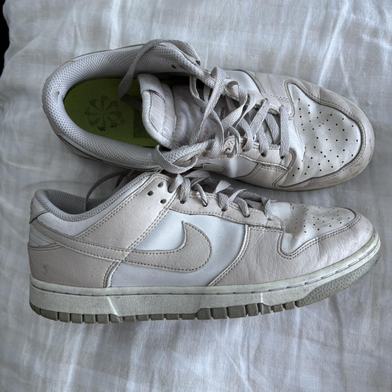 Cream Nike Dunks Good condition, as you can see it’s... | Depop