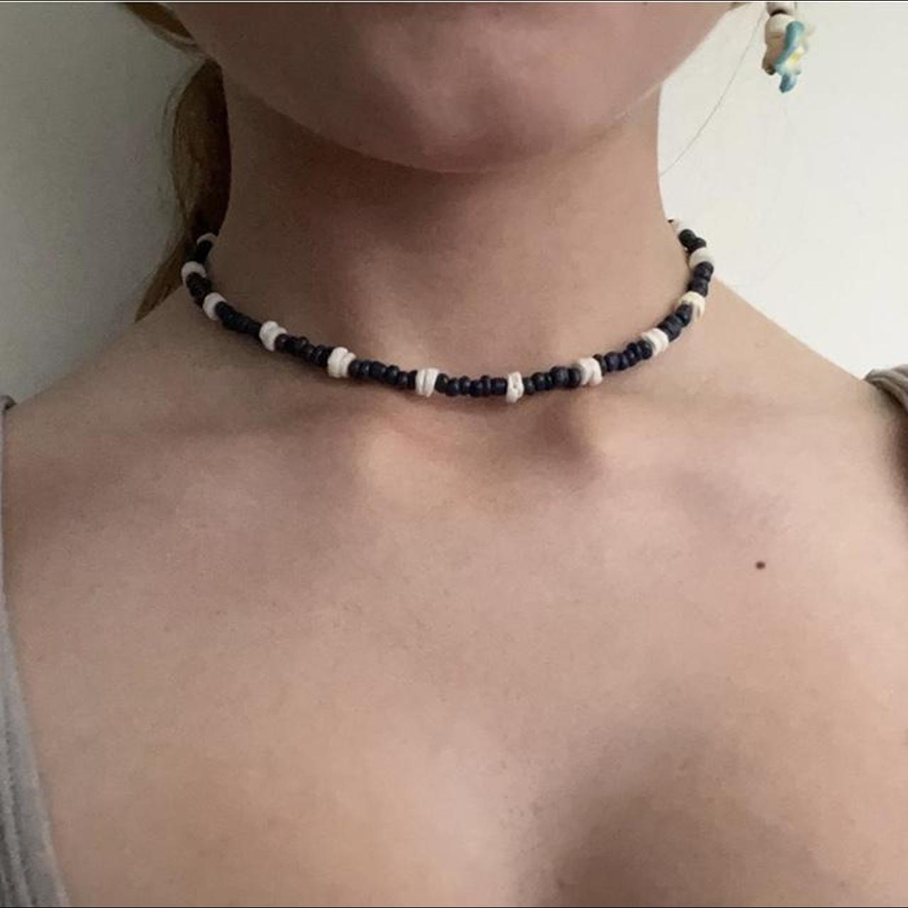 super cute beachy summer choker necklace! hand made... - Depop