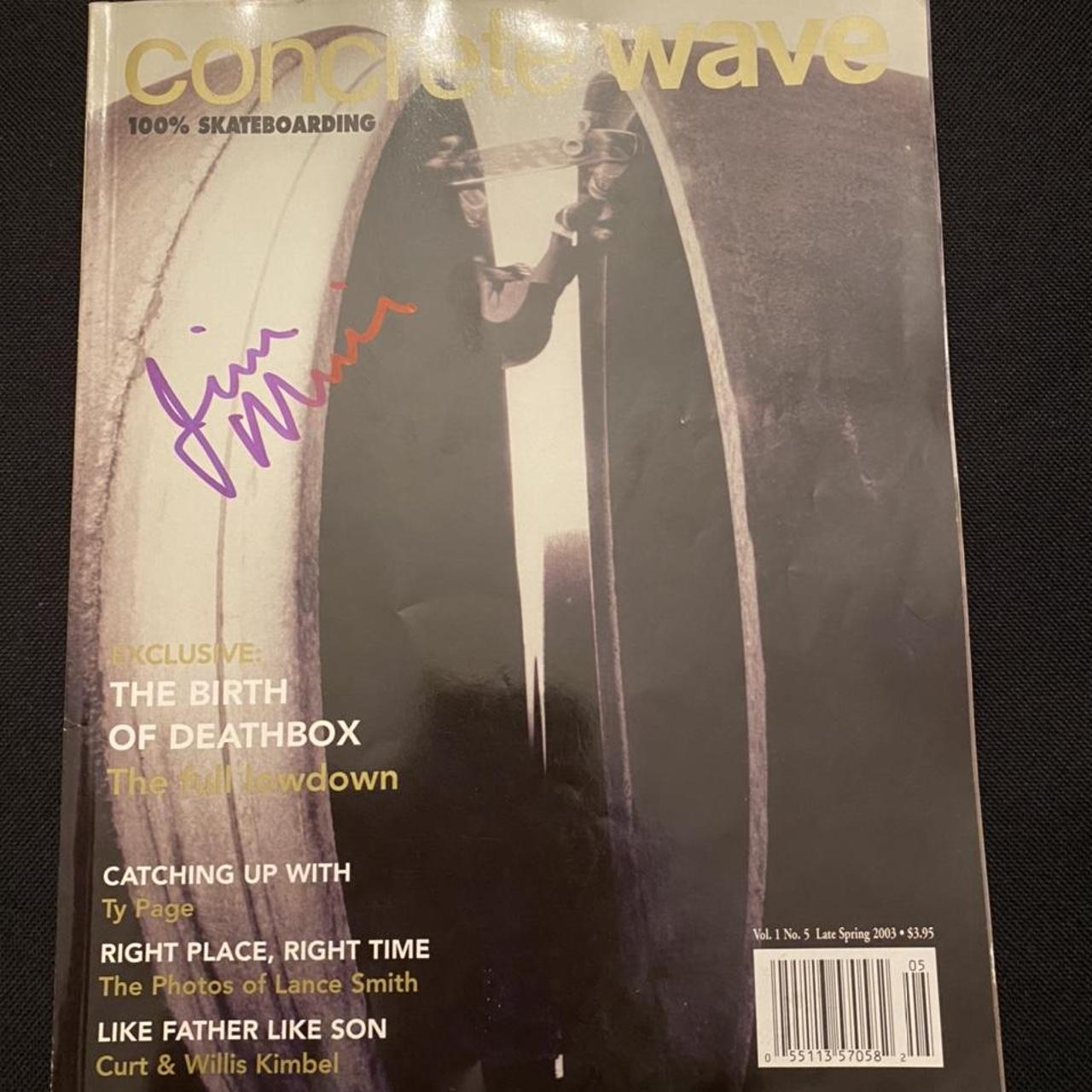 Vintage Concrete wave magazine signed by legendary... - Depop