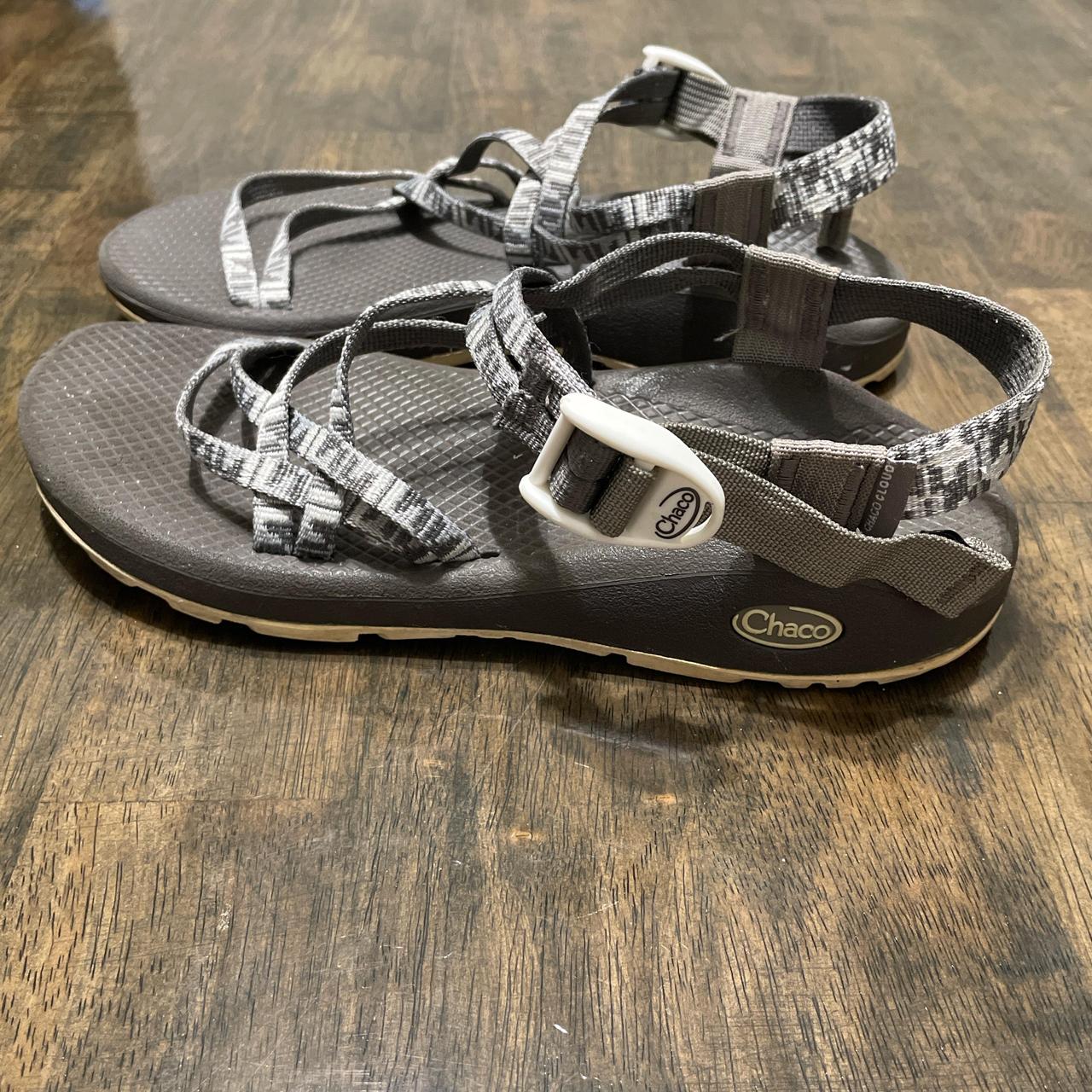 Essential Chaco Strap Sandals White Grey Colorway... | Depop