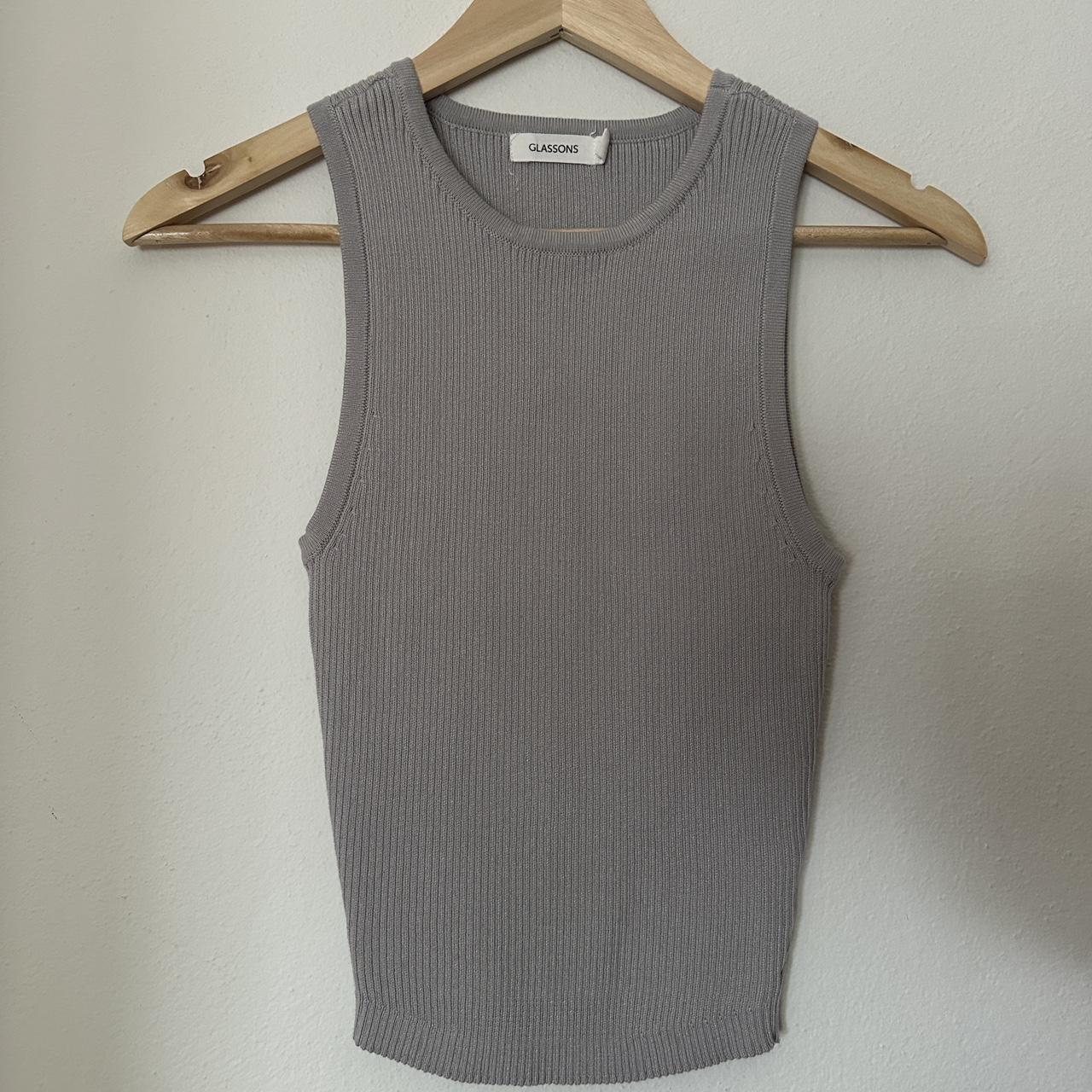 Glassons grey singlet top, size 10, only worn once - Depop