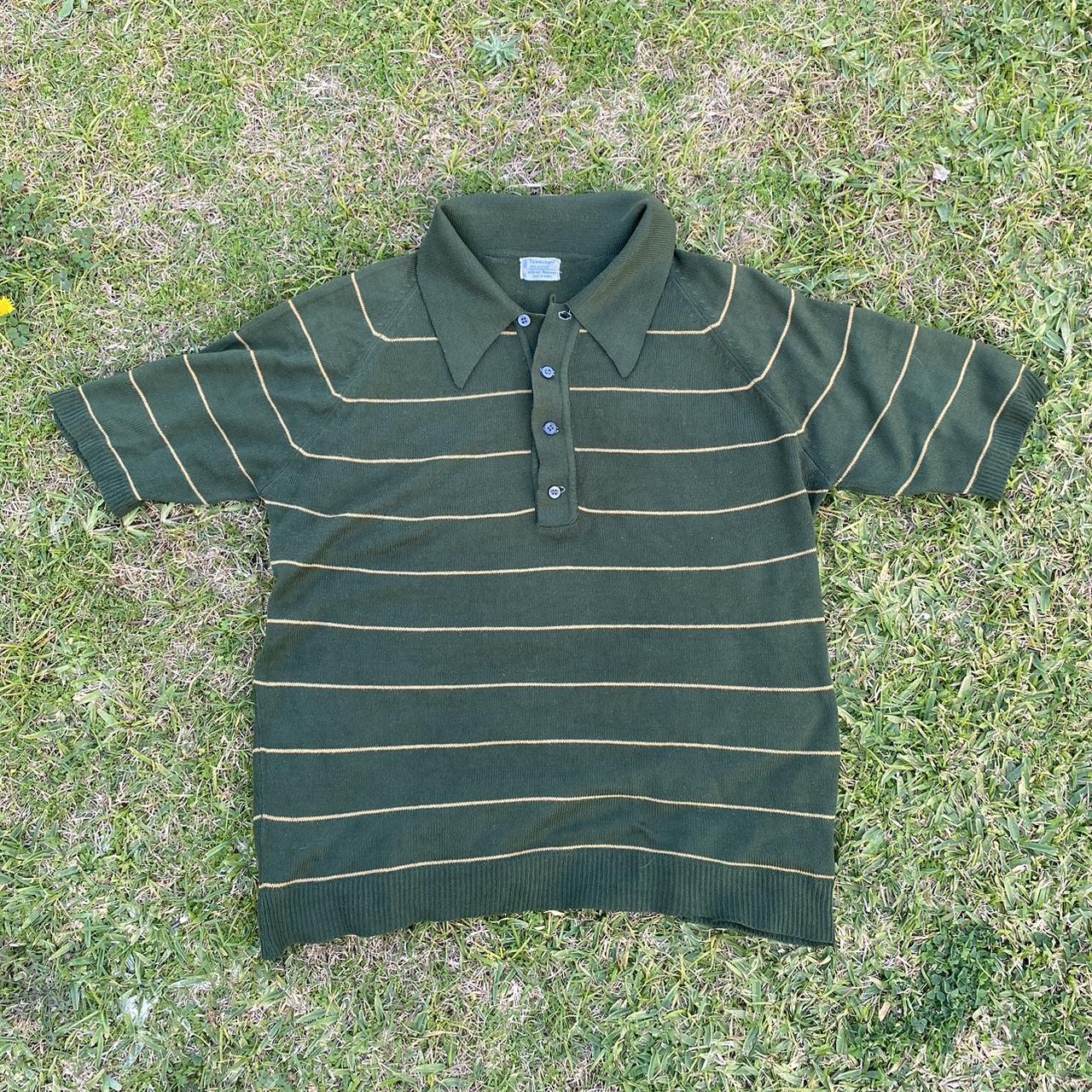 Mens Vintage Knit Polo, size Medium. Super rad,... - Depop