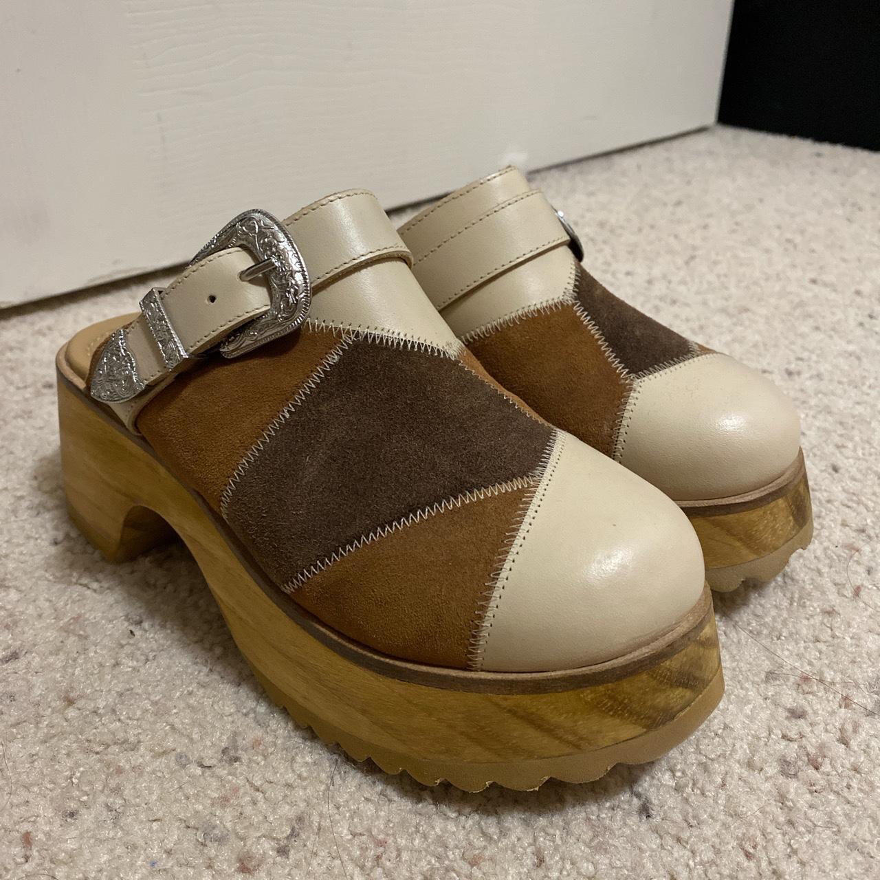 Urban outfitters patchwork clog… cutest shoes ever,... - Depop