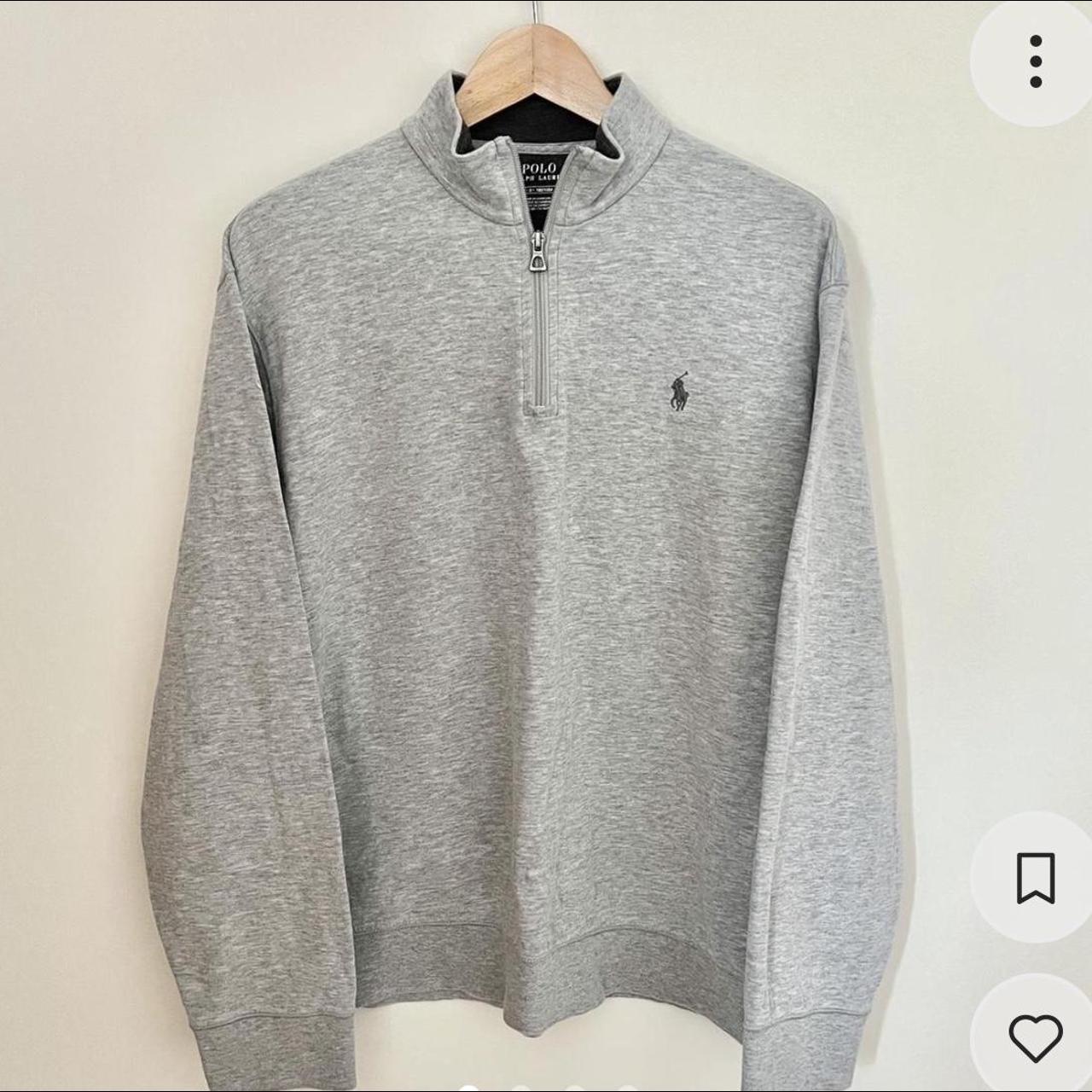Mens vintage grey quarter zip, Ralph Lauren, size... - Depop
