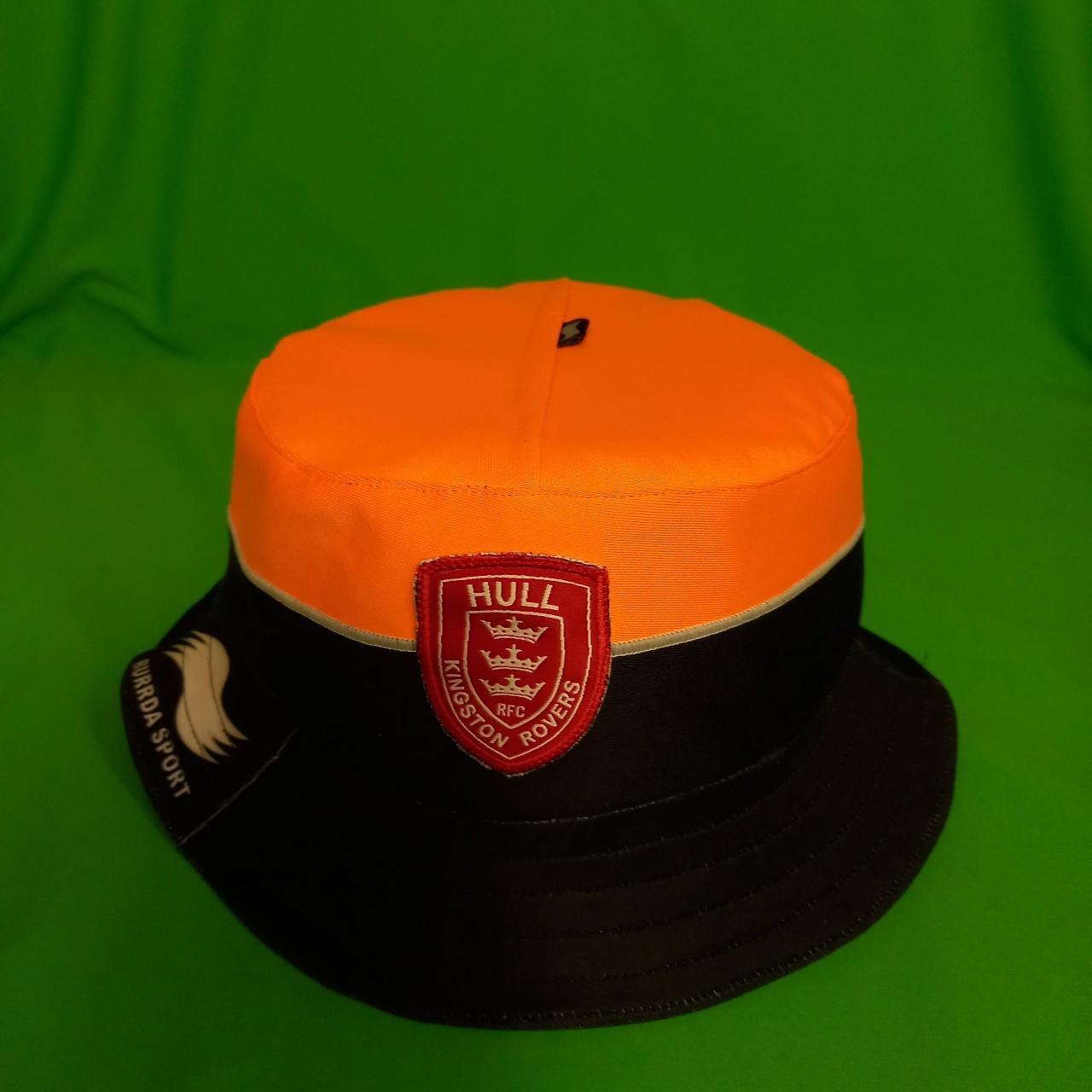 Upcycled Hull KR Rugby League Bucket Hat, reworked... - Depop