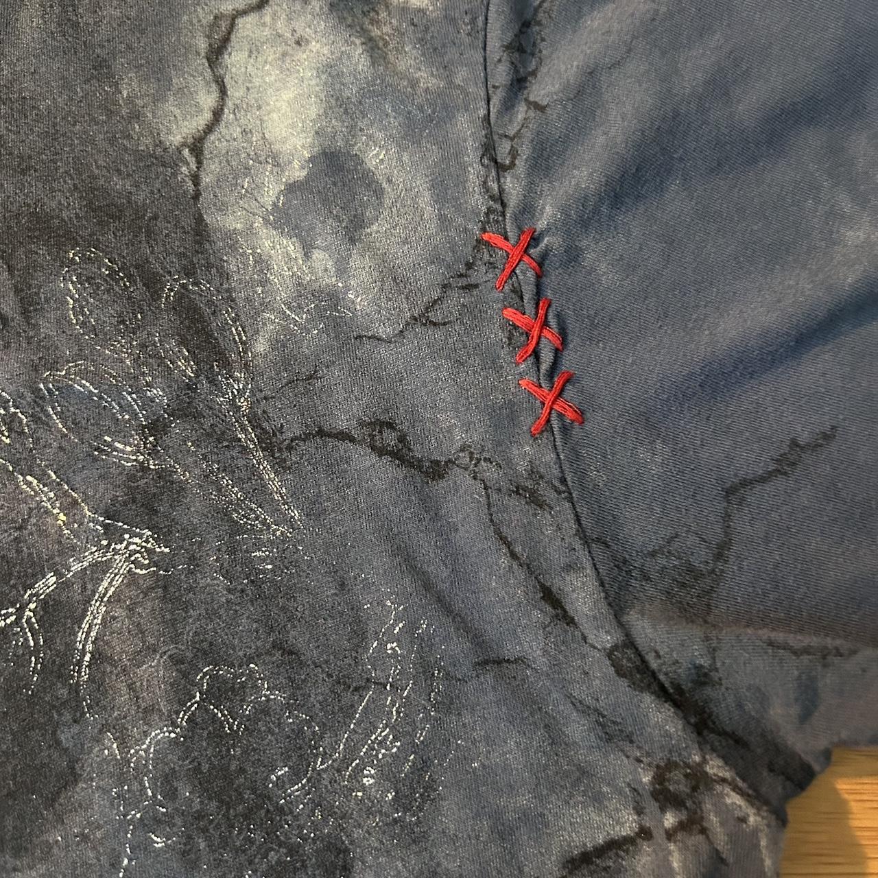 Crazy Rare vintage Affliction Bamboo Red stitching... - Depop