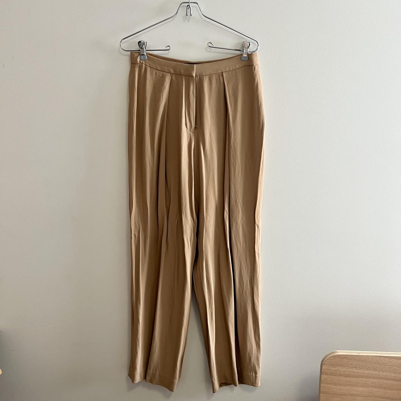 Saba tan pants - size 10 Lovely crepe fabric that... - Depop