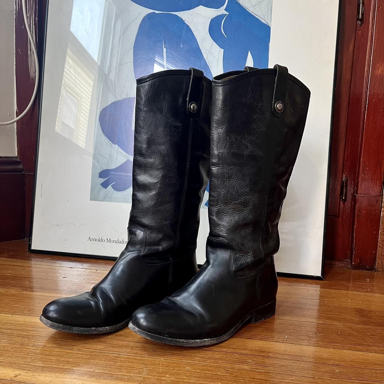 genuine FRYE black leather boots 🧨 I’m so sad these... - Depop