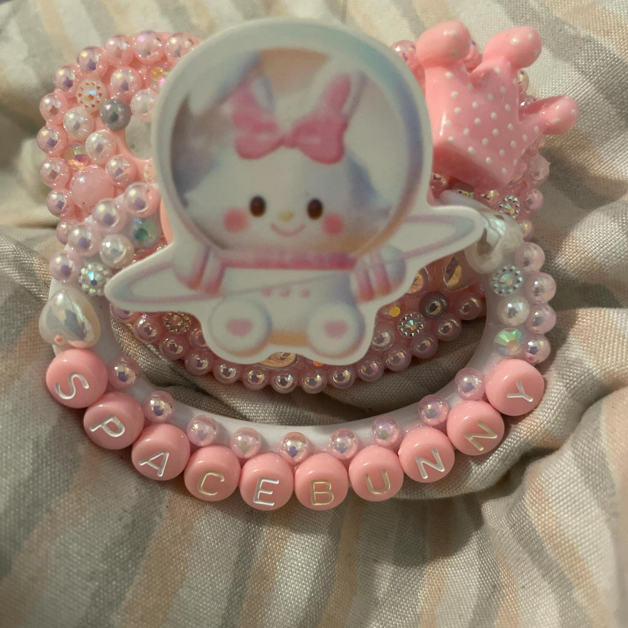 Space Bunny Paci 💗 Unused and teat is still wrapped.... - Depop