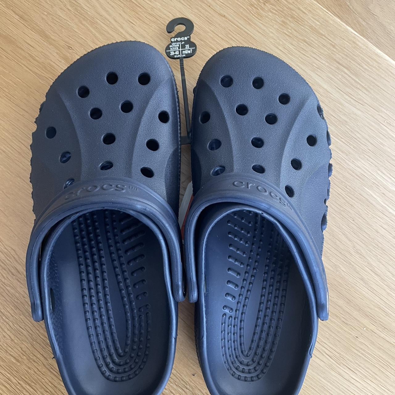 Navy blue brand new crocs with tags on! Men’s size... - Depop