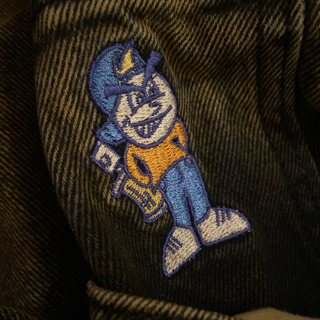 polar 93 orange denim jeans great condition baggy... - Depop