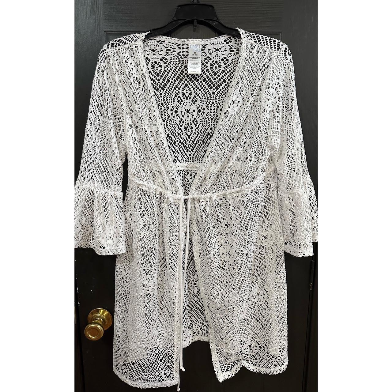 Time and Tru Women's White Cover-ups | Depop