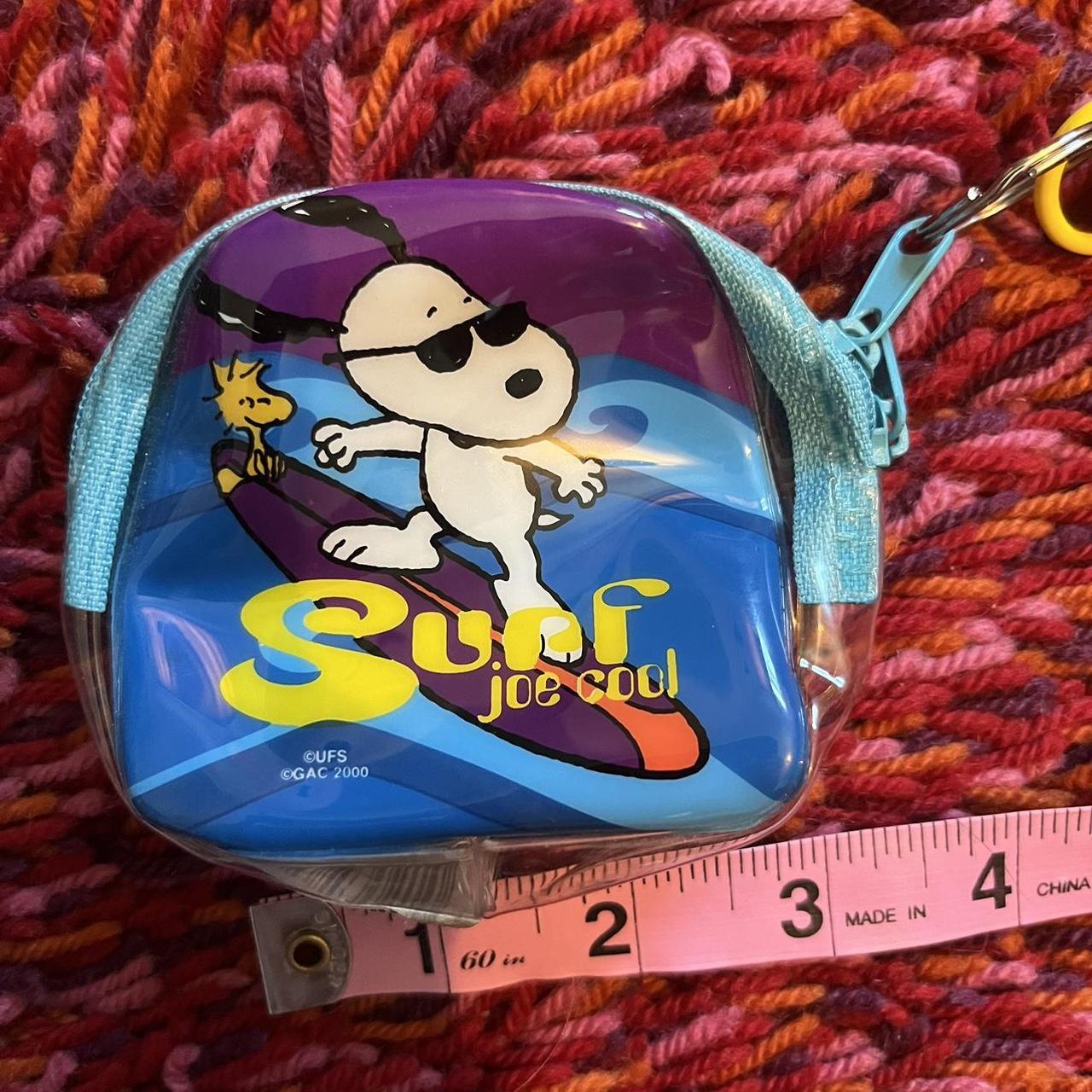 Vintage Peanuts Snoopy Joe Cool Clear Coin Purse... - Depop