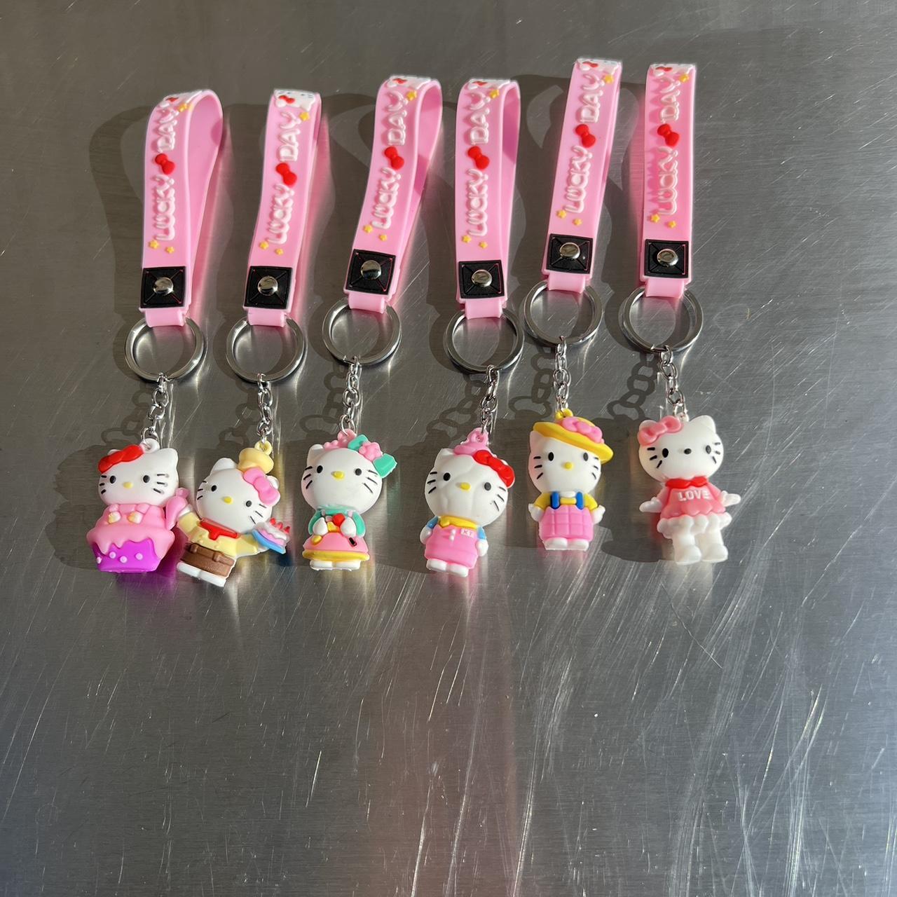 Hello kitty keychains with a wrist straps $4 each.... - Depop