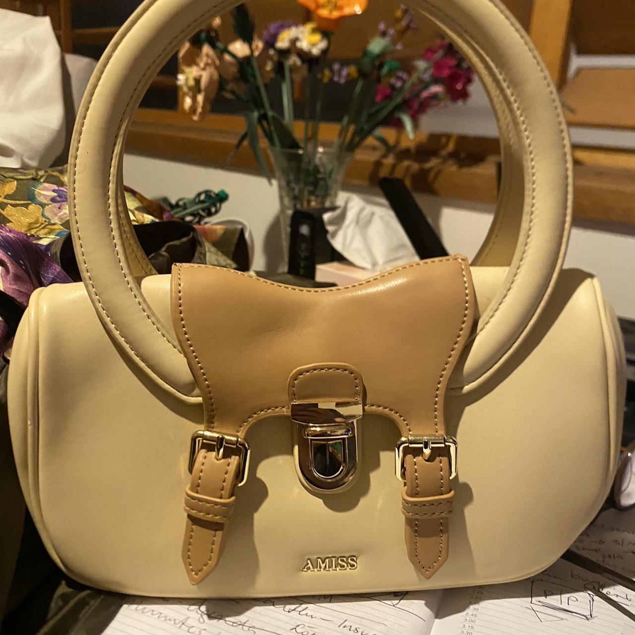 AMISS Dakota Bag like new Vegan leather with gold... - Depop