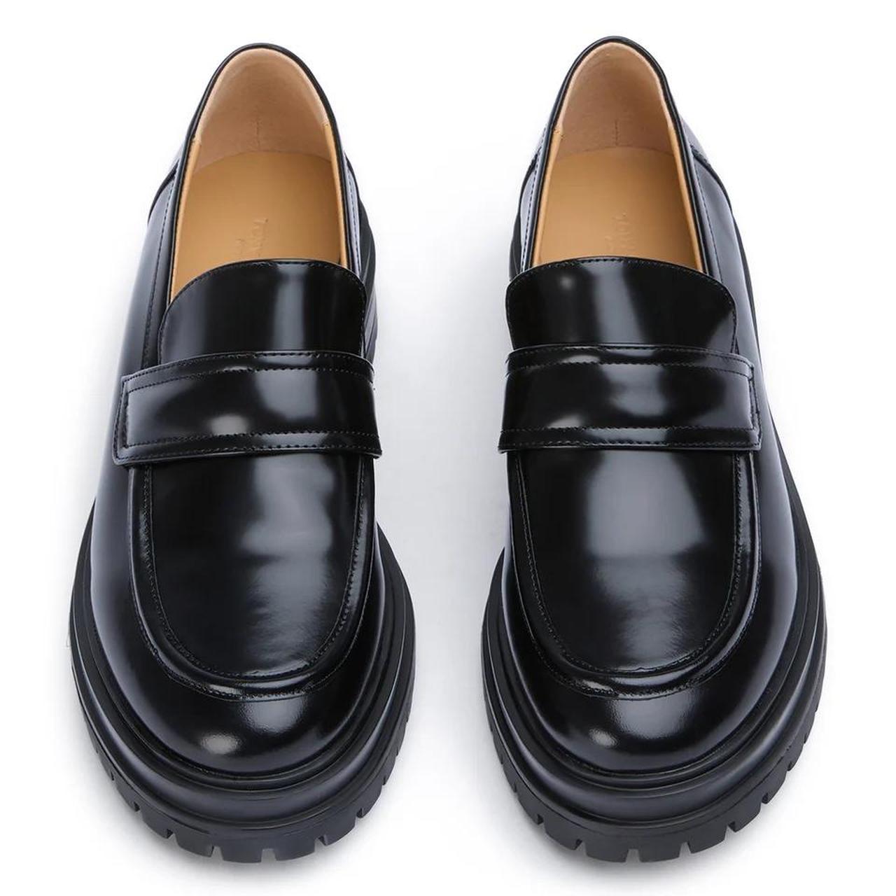 tony bianco axell black hi-shine loafers size 8.5... | Depop