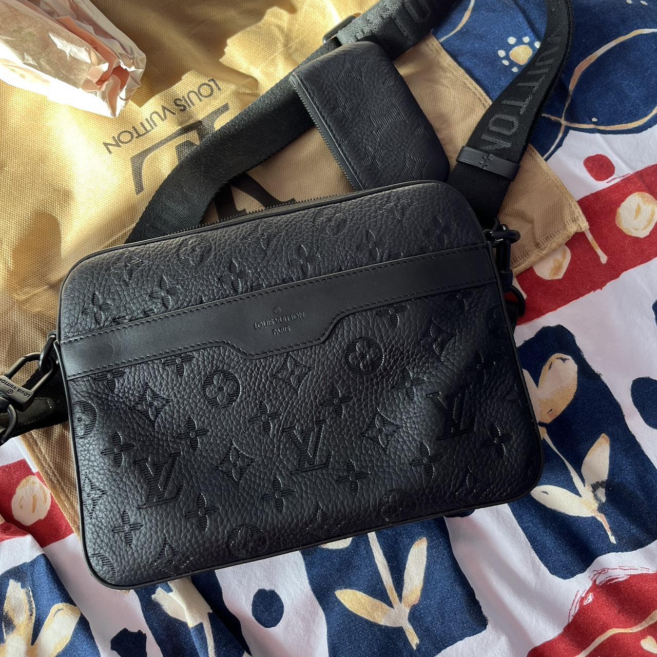 Louis Vuitton 3 piece crossbody bag in black Was... - Depop