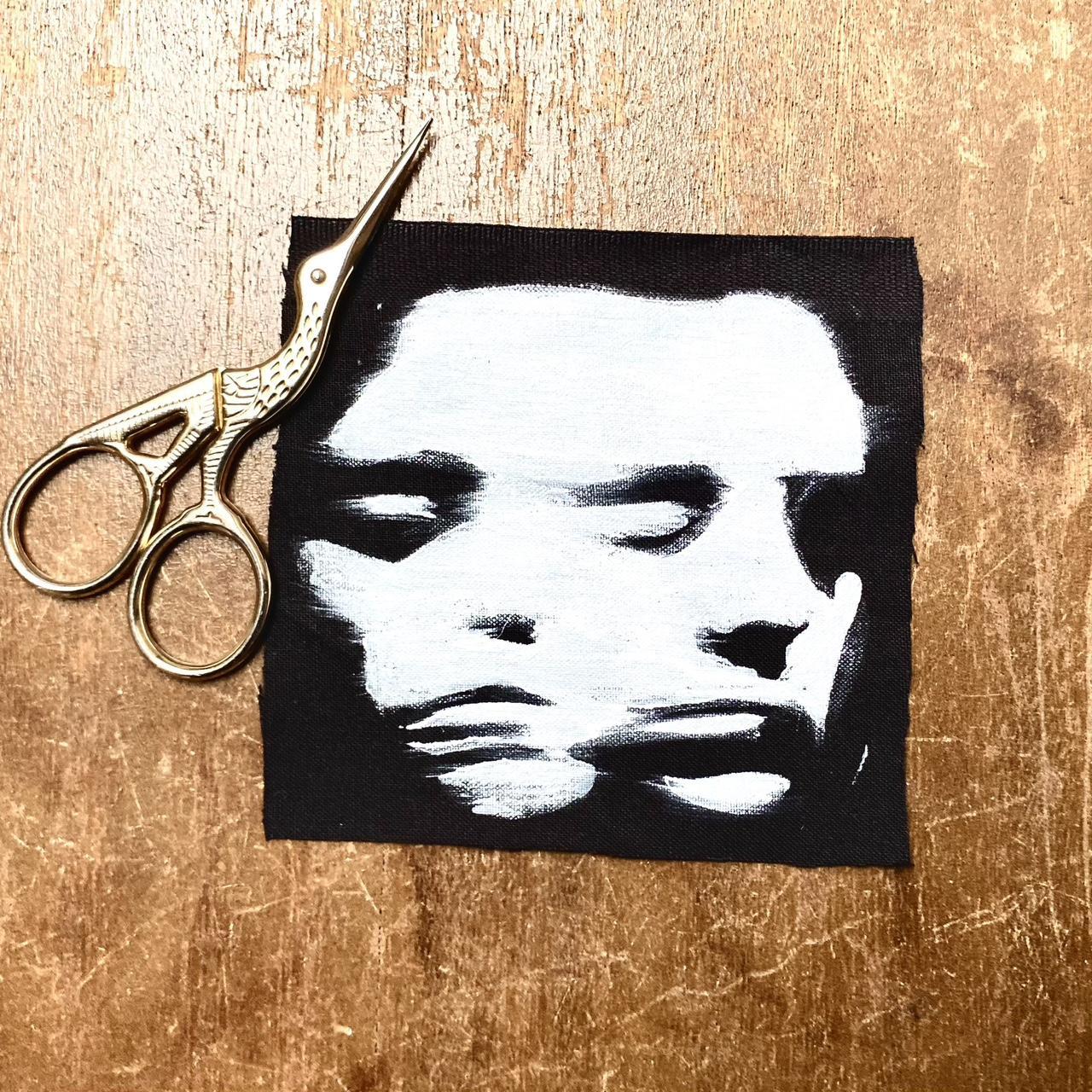 FADED Hand-painted patch, made with 100% cotton.... - Depop