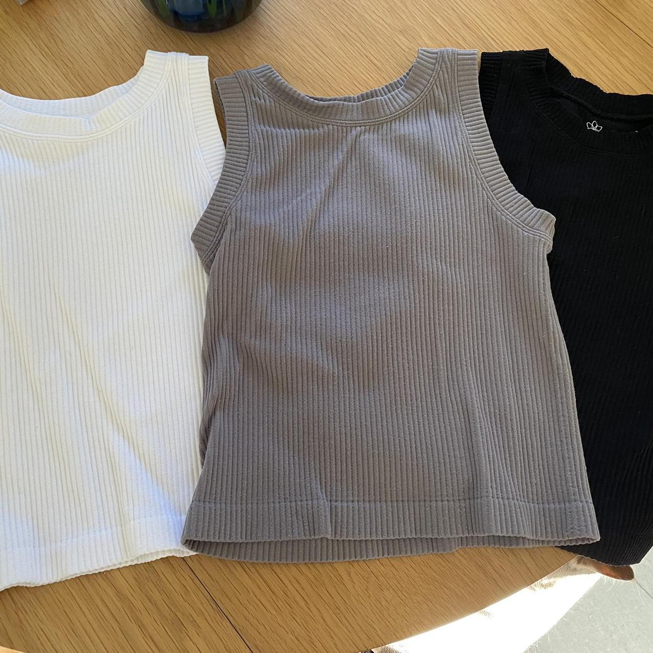 bundle of 3 basic singlets, bought from tk maxx,... - Depop