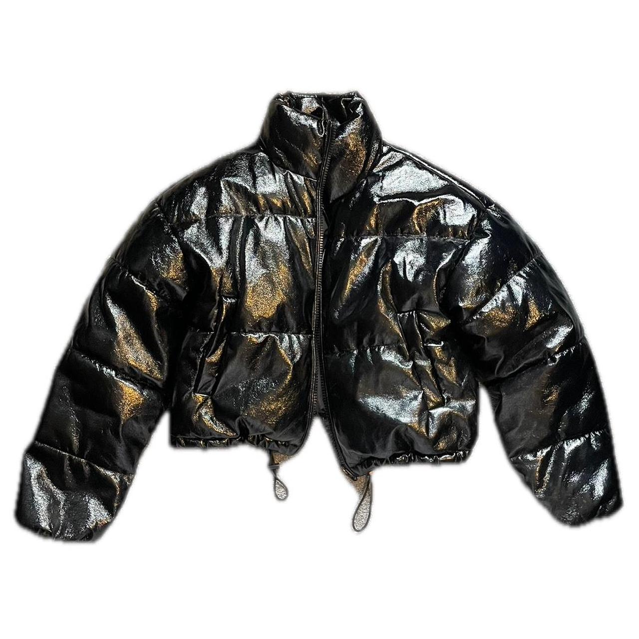 PVC Black puffer jacket Hardly ever worn x #pvc... - Depop