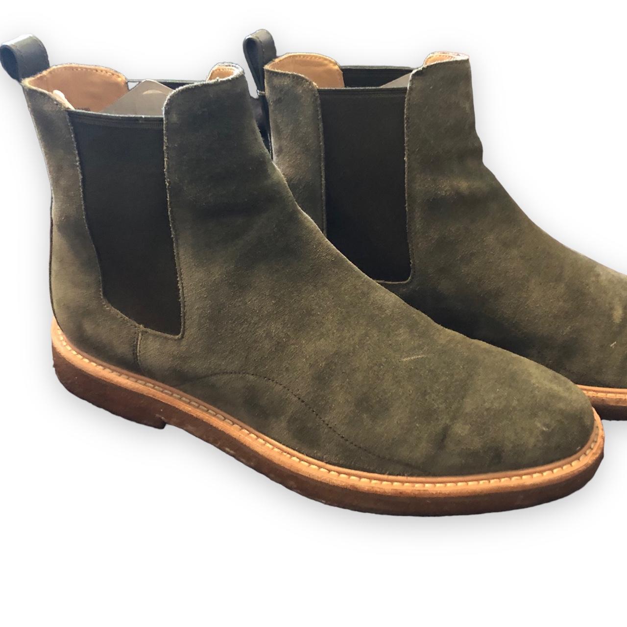 Coach Men’s Olive Suede Chelsea Boots Men’s Size... - Depop