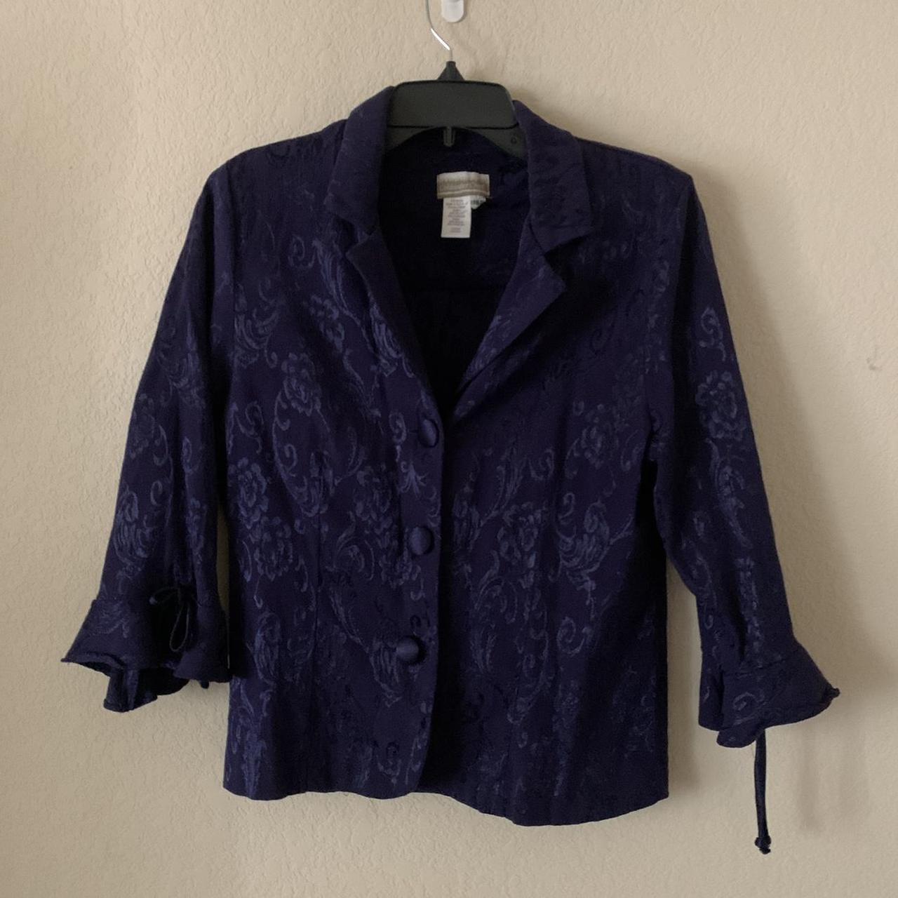 vintage purple button up blouse, only worn once as... - Depop