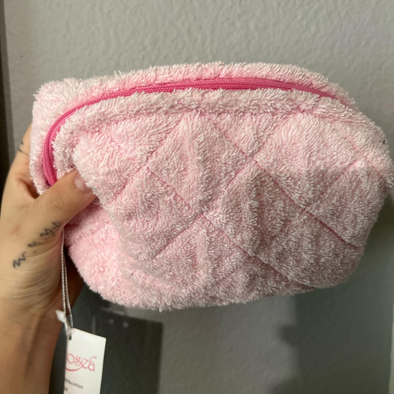👁️ Cute all pink pouch with gingham print and soft... - Depop