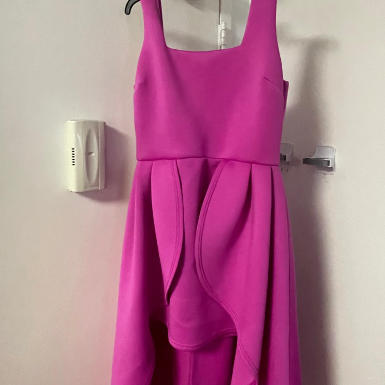 True Violet square neck high low maxi dress in hot... - Depop